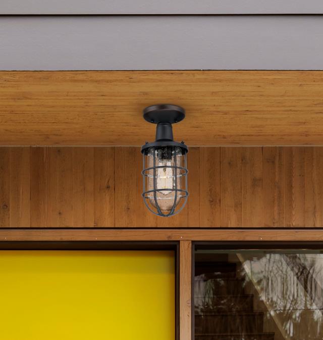 Westinghouse Lighting Crestview 14 cm One-Light Outdoor Semi-Flush ...