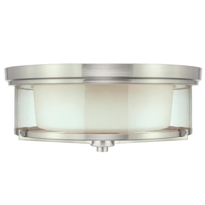 Westinghouse Glenford 33 cm Indoor Flush Mount Ceiling Fixture, Brushed ...